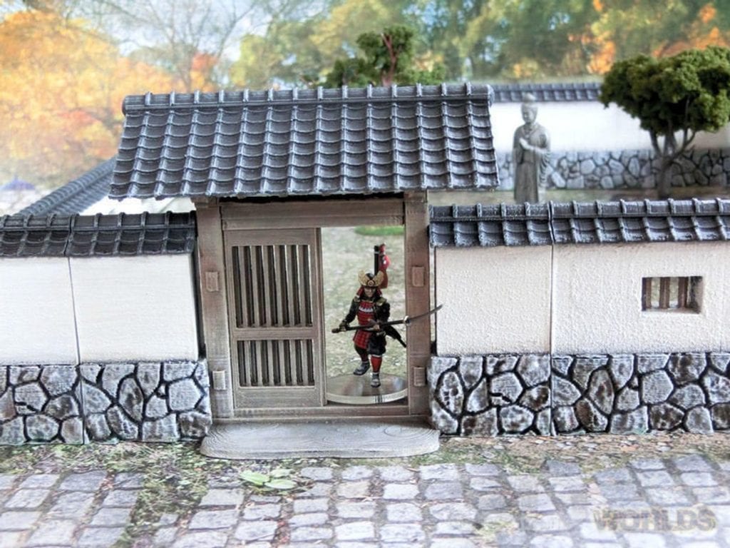Samurai Stone Wall Gate From Old Japan 28mm Scale
