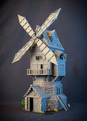 Windmill 28mm scale building for medieval and fantasy village