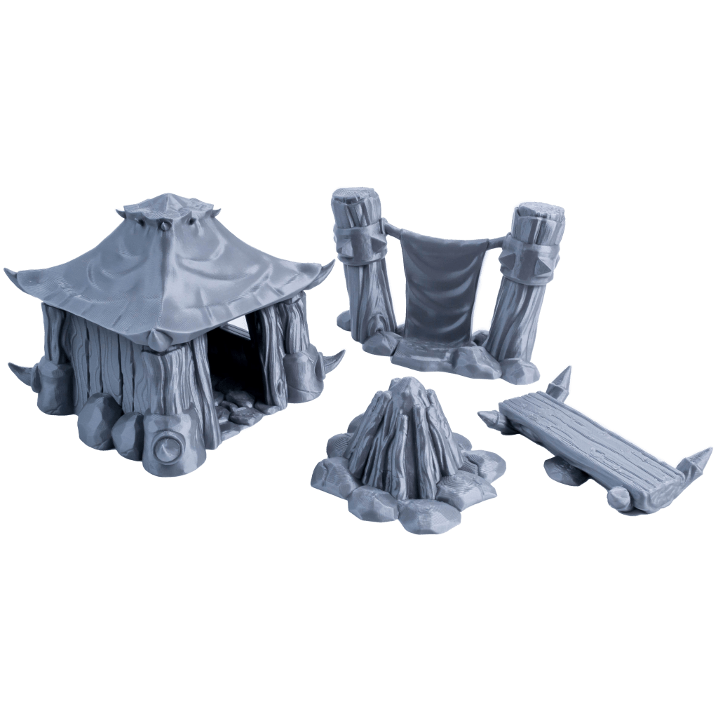 Orc Camp Set (4pc), Enhance RPG & Wargame Orc Encampments