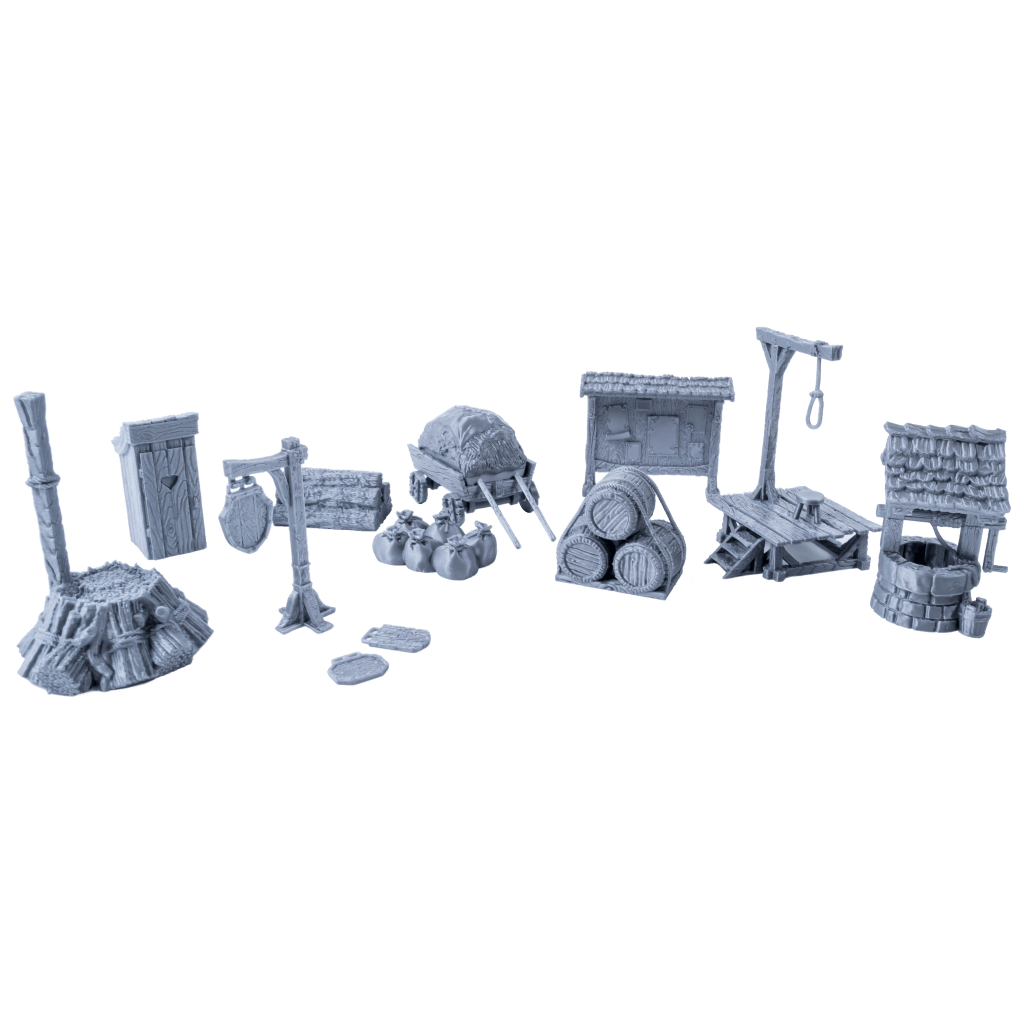 City Items Set: Versatile Scatter Terrain for Tabletop RPGs